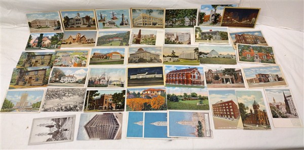 OLD PHOTO LITHOGRAPHY POSTCARDS OF BUILDINGS