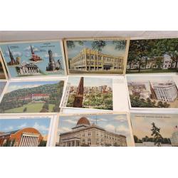 OLD PHOTO LITHOGRAPHY POSTCARDS OF BUILDINGS